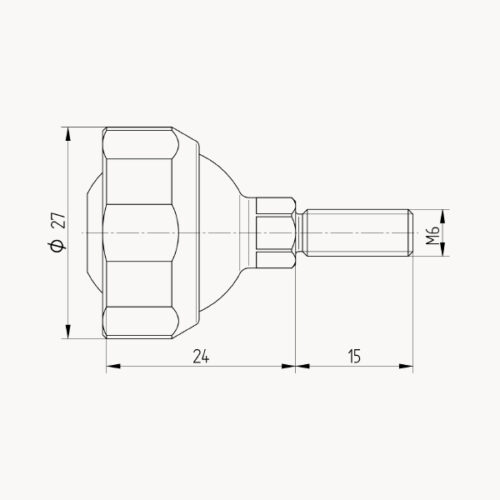 S09 Chain Plug M6 Male - smartec-tools