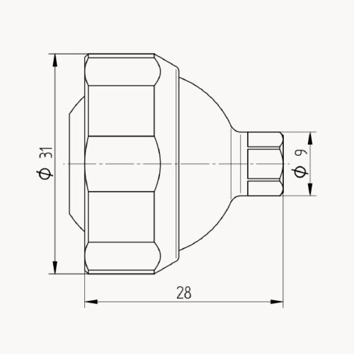 S12 Chain Plug M6 Female - smartec-tools